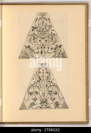 Jan van Doetecum (Engraver) Panel in trapezform with grotesque. etching ...