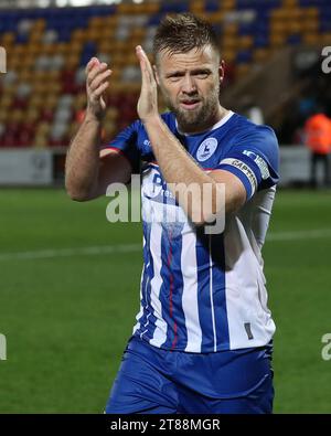 Nicky Featherstone of Hartlepool United celebrates after scoring their ...