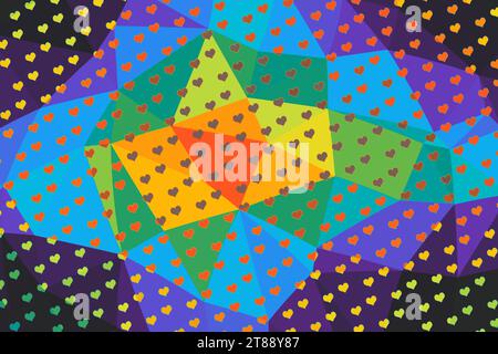 Abstract multi colored polygon, Geometric Pattern Stock Photo - Alamy