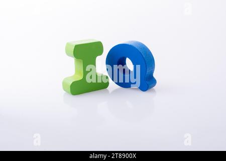 The word IQ written with colorful letter blocks Stock Photo - Alamy