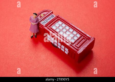 Classical British style Red phone booth of London Stock Photo - Alamy