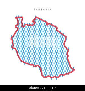 Tanzania population map. Large group of people in a shape of Tanzanian ...