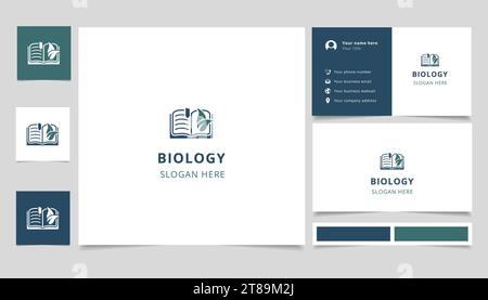 Biology logo design with editable slogan. Branding book and business ...