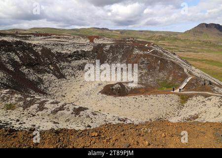 The extinct volcano crater Grabrok-Island Stock Photo - Alamy
