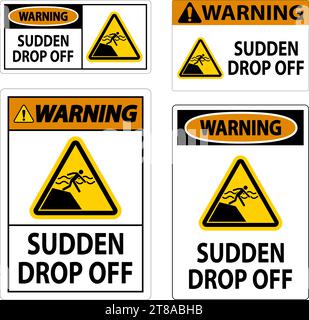 Warning Sign Sudden Drop Off Stock Vector Image & Art - Alamy