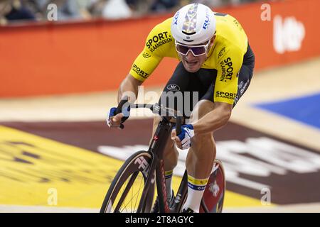 Tuur Dens pictured in action during the qualifications of the men's 1km ...
