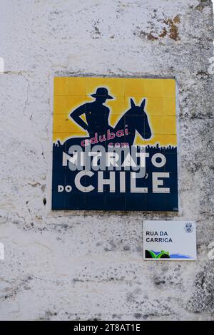 Tiles advertisement, Portugal Stock Photo - Alamy