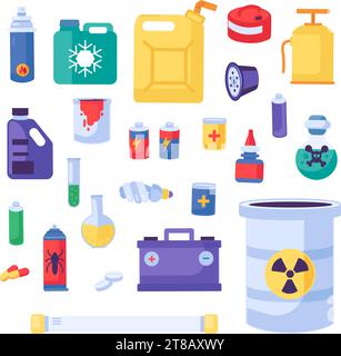barrel hazard chemical waste cartoon vector illustration Stock Vector ...