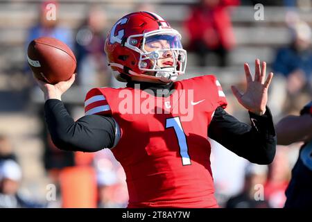 Ithaca, USA. 18th Nov, 2023. November 18, 2023: Columbia Lions defensive lineman Justin Townsend ...