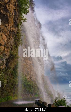 Aerial panorama of Ponta do Sol in Madeira island, Portugal Stock Photo ...