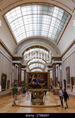 The Great Gallery of the Louvre Museum Stock Photo - Alamy