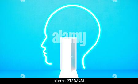 The door of the mind, access the secrets of the brain, thoughts ...