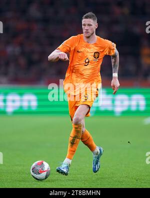 AMSTERDAM, NETHERLANDS - NOVEMBER 5: Wout Weghorst of AFC Ajax looks on ...