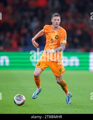 AMSTERDAM, NETHERLANDS - NOVEMBER 5: Wout Weghorst of AFC Ajax looks on ...