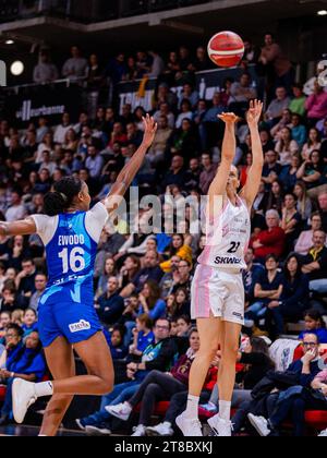Lyon, France. 19th Nov, 2023. Marine Fauthoux (4) from ASVEL in action ...