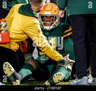 Los Angeles Chargers sits on the field before an NFL football game ...