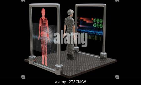 Weapons Detection System. AI electronic scanning system detectors for ...