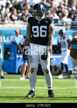 Jacksonville Jaguars defensive end Adam Gotsis (96) celebrates after ...