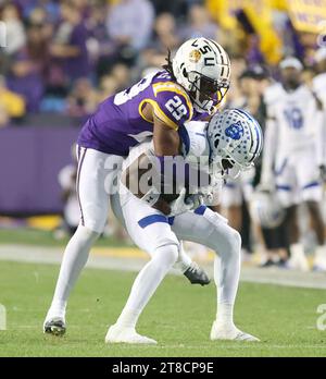 LSU cornerback Jeremiah Hughes (29) covers in the second half of an ...