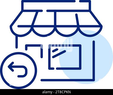 Goods return to store. Door to door delivery service. Pixel perfect ...