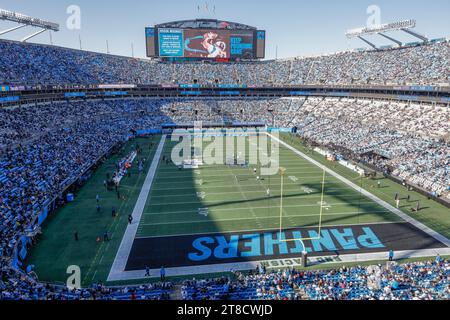 A general view of Bank of America Stadium prior to an NFL football game ...