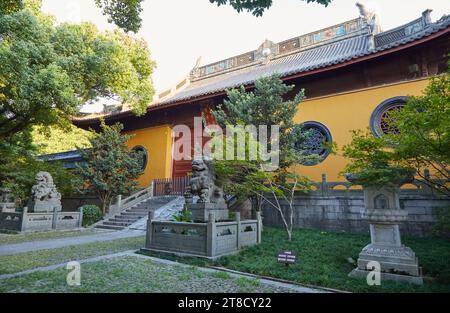 The ancient Buddhist Jingci Temple in Hangzhou, Zhejiang Province ...