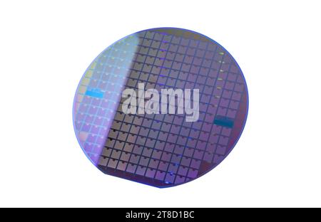 silicon wafer disk isolated on white background Stock Photo - Alamy
