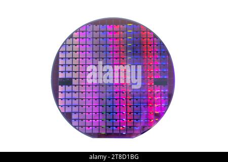 silicon wafer disk isolated on white background Stock Photo - Alamy