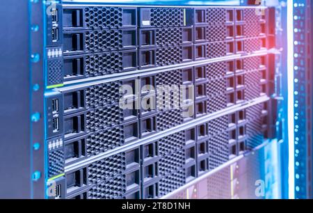 Panel of modern servers in the data center Stock Photo - Alamy