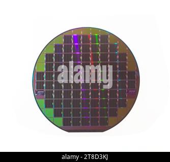 silicon wafer disk isolated on white background Stock Photo - Alamy