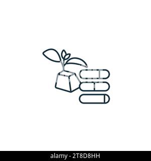Coping skills outline icon. Monochrome simple sign from mental health ...