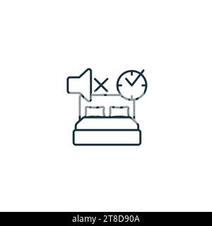Sleep hygiene outline icon. Monochrome simple sign from mental health ...