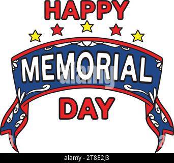 Memorial Day Cartoon Colored Clipart Illustration Stock Vector Image ...