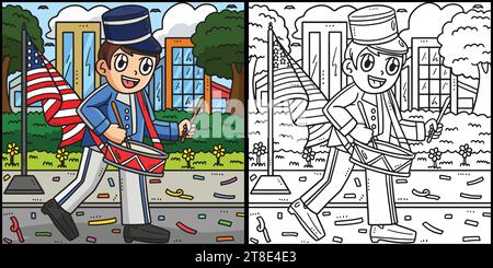 Cadet Marching Drum Cartoon Colored Clipart Stock Vector Image & Art ...