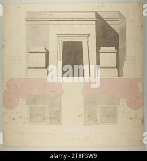 Giuseppe Valadier, 1762-1839, Monument to Pius VII sketched into the ...