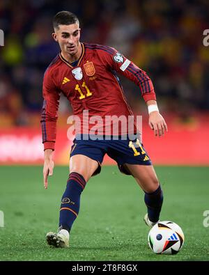 Ferran Torres of Spain in action during the UEFA Euro 2024 Qualifying ...