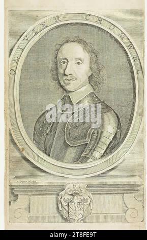Portrait of Oliver Cromwell, in a Frame with Allegorical Figures and ...