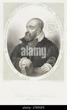 Portrait in an oval frame surrounded by a hunting scene. So far armed ...