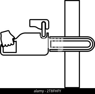 Chainsaw sawing board woodchopper concept lumberjack arborist cutting ...