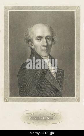 Steel engraving by Carl Mayer. Meyer's Conv. Lex. No. 95. CANOVA. Inst ...