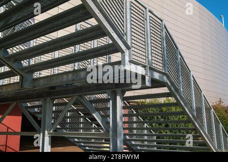 fire escape staircase, pedestrian passage for emergency exit ...