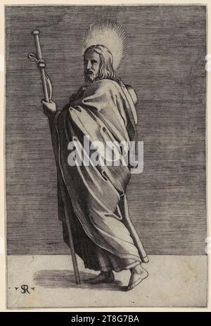 Andrew, Christ and the twelve apostles, Marcantonio Raimondi (Argini ...