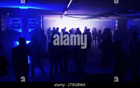 Clubbers at the famous Hacienda club in Manchester enjoying a rave ...