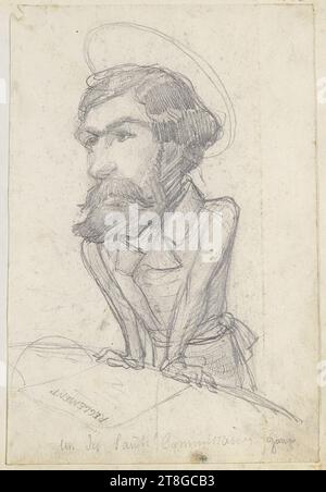 Portrait of a man with a halo (Jange?), Draftsman, Between 1840 and ...