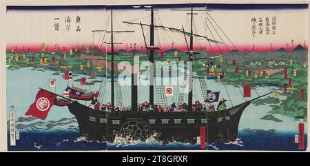 Utagawa Kuniteru II - In the Conquest of Ôshû Province, Lord Minamoto ...