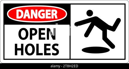 Danger Sign Open Holes Stock Vector Image & Art - Alamy