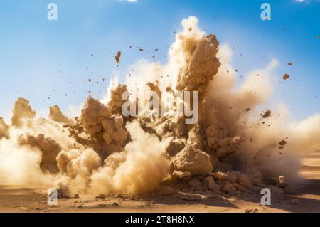 Electric detonator blast on the mining site Stock Photo - Alamy