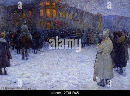 Vachrameev Fire of Litovsky Castle 1917 Stock Photo - Alamy