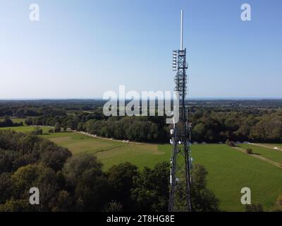 Surrey, England- Reigate transmitting station for television and radio ...