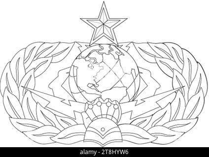 USAF - Occupational Badge - Senior Cyber Space Support Stock Photo - Alamy